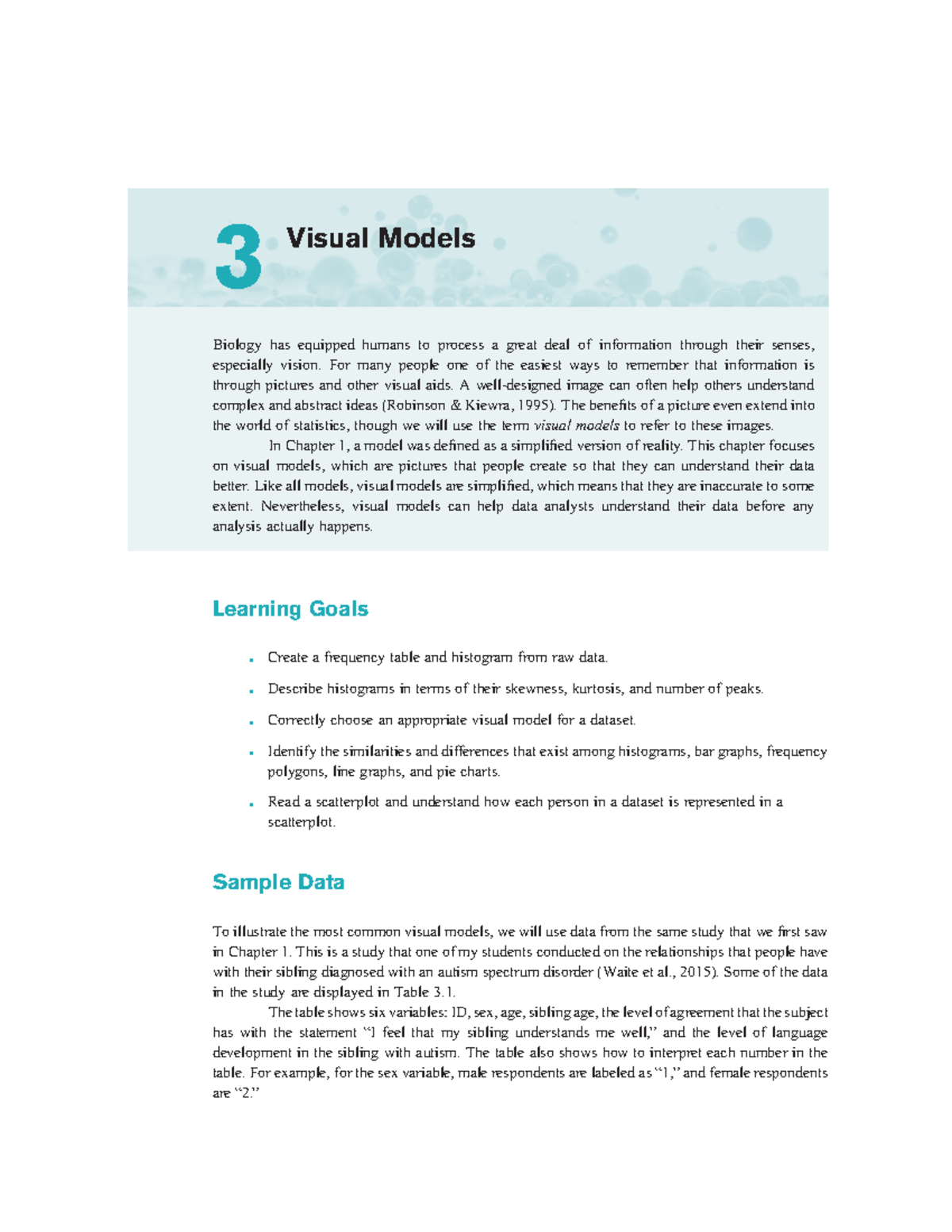 Chapter 3 Visual Models - 3 Visual Models Biology has equipped humans ...