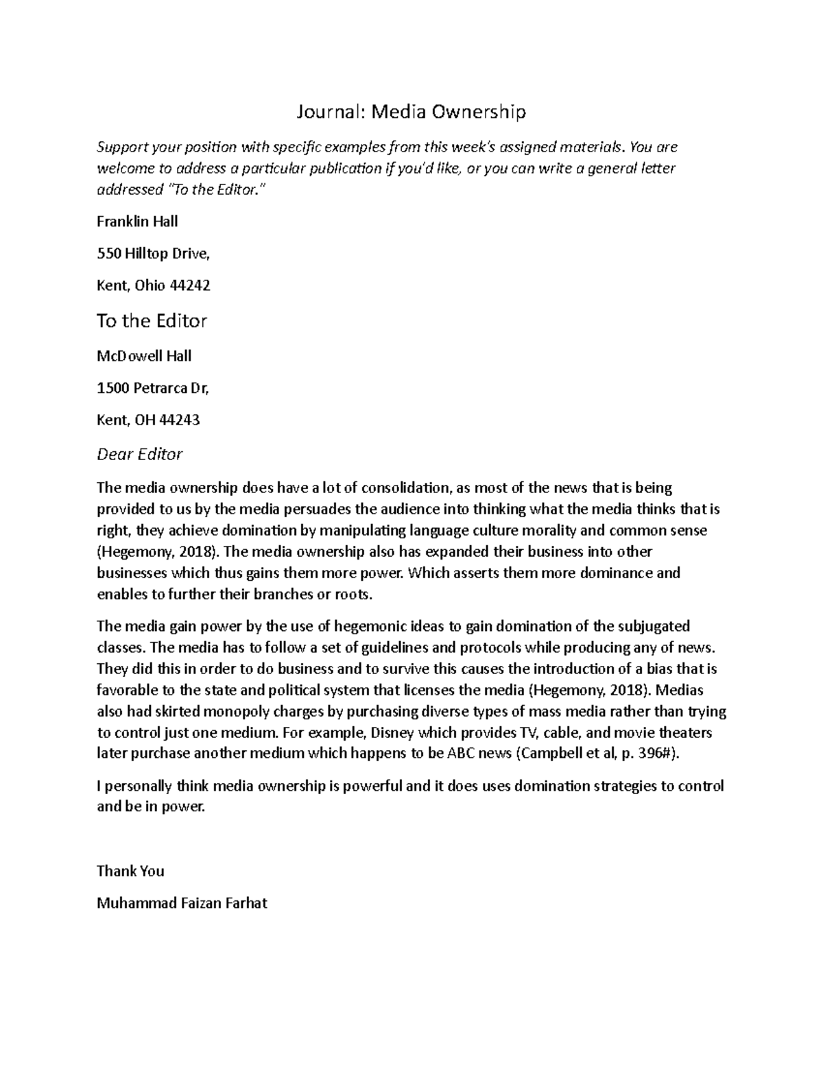 Journal Media Ownership - Journal: Media Ownership Support your ...