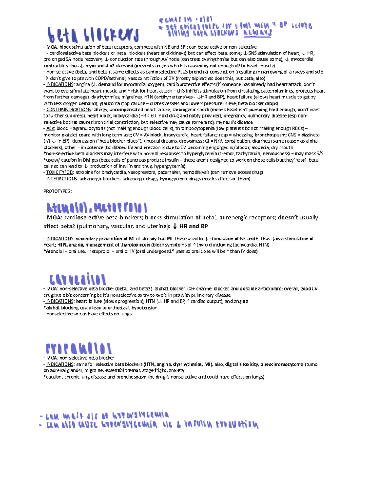 BETA Blockers - Updated in 2022 - MOA: block stimulation of beta ...