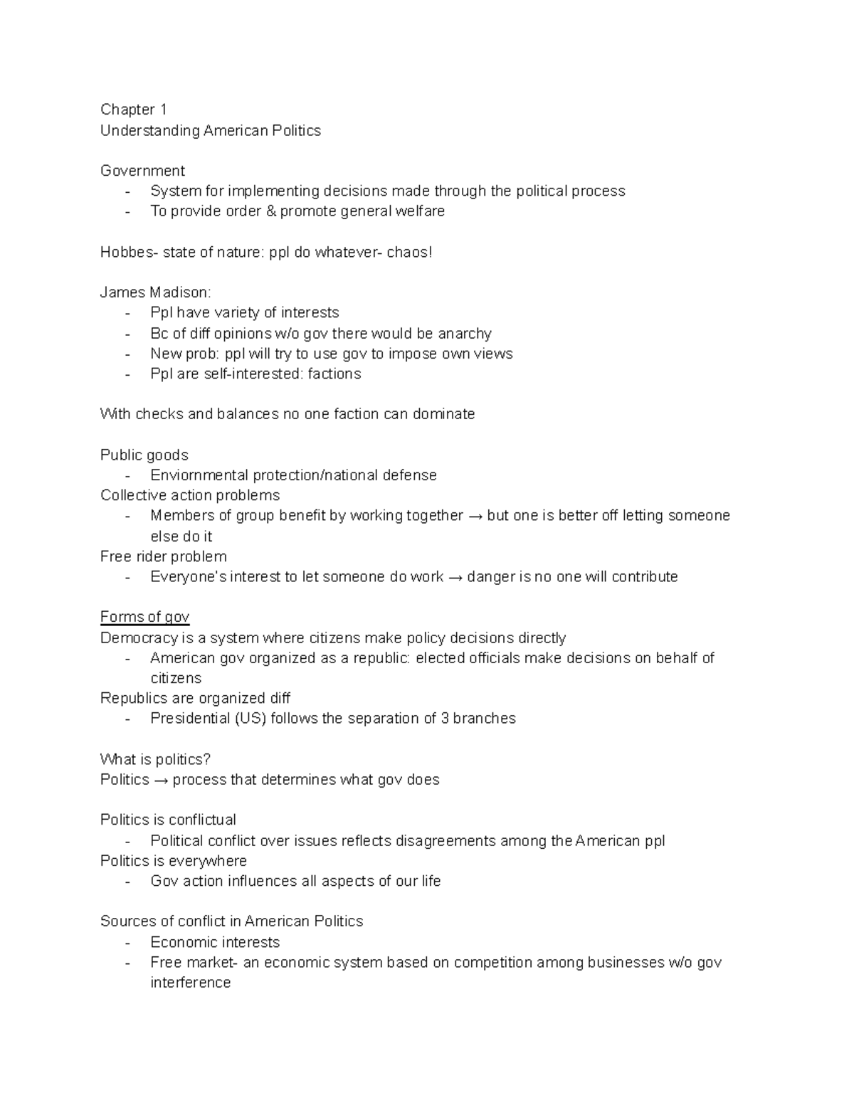 Chapter 1 ATP - Chapter 1 Understanding American Politics Government ...