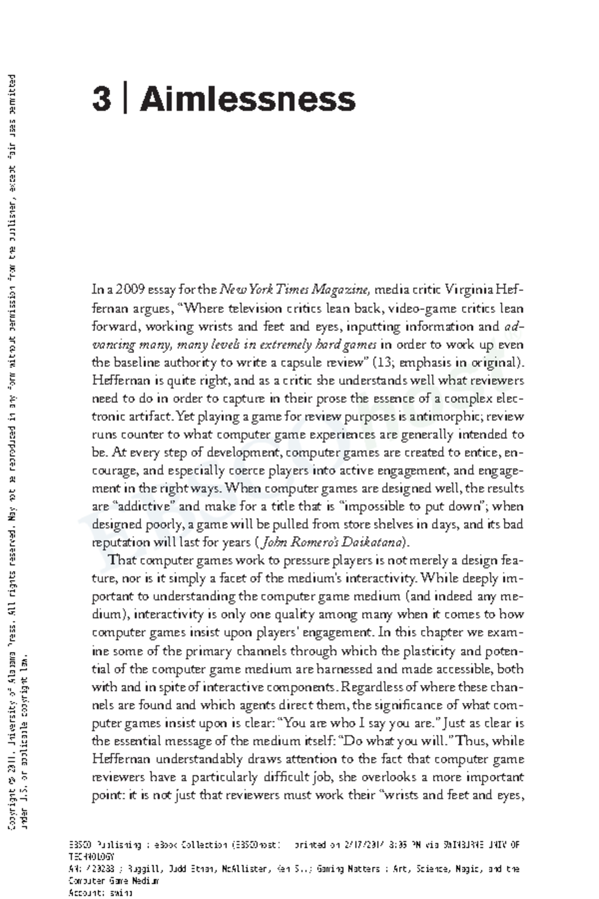 Ruggill and Mc Allister - Aimlessness - 3 Aimlessness In a 2009 essay ...