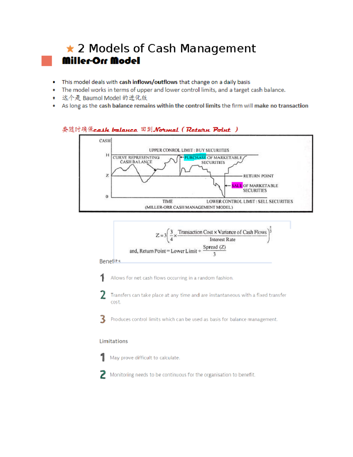 Models of Cash Management - ACCA Financial Management - Studocu