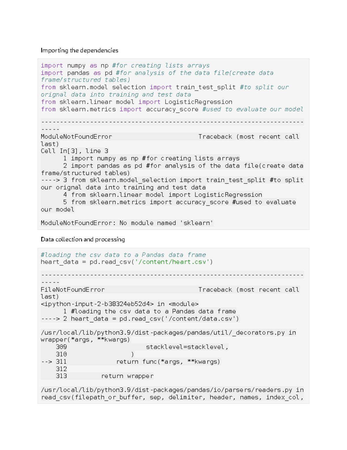 Heart_Disease_Prediction - Importing the dependencies import numpy as ...