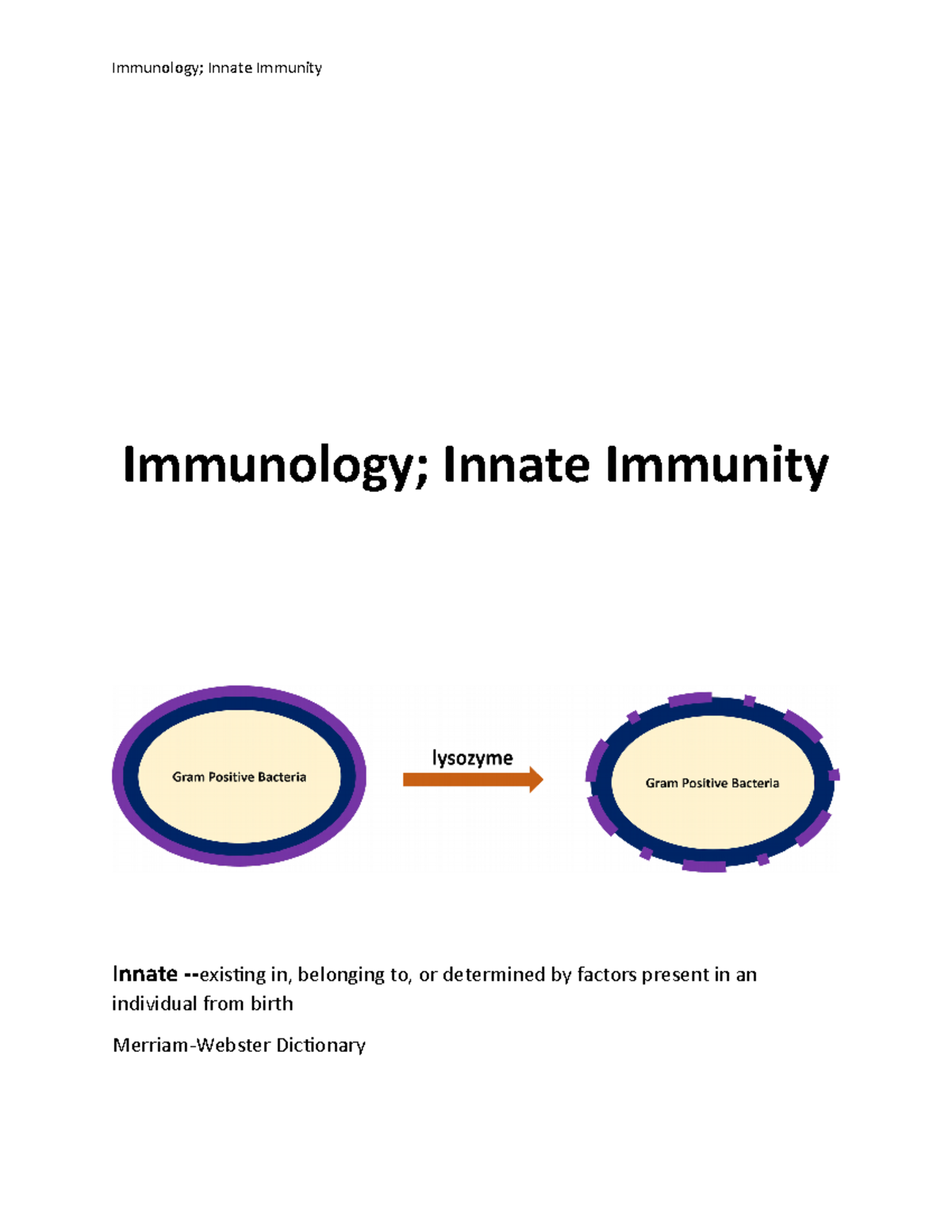 Lab 10 Immunology Innate Immune System Online - Immunology; Innate ...