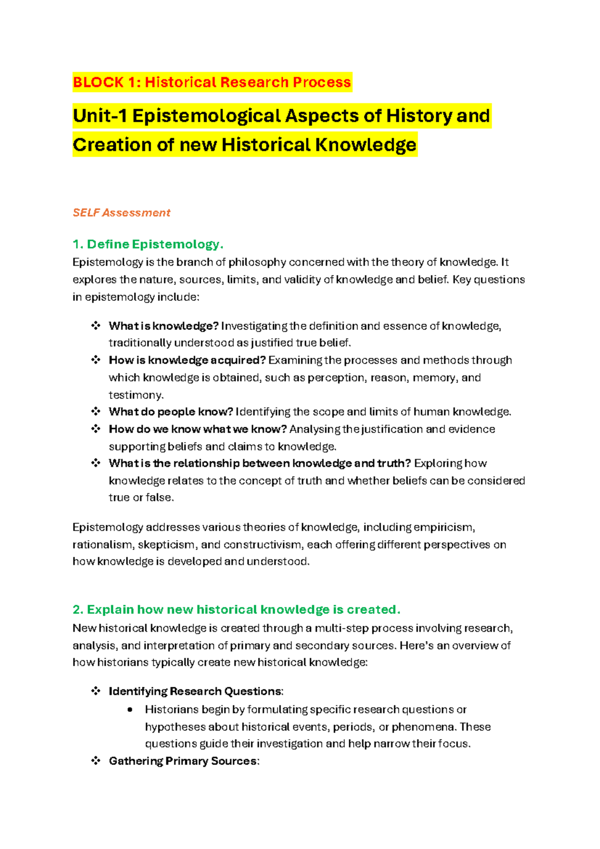 An introduction of historical resarch Block 1 Englishe - BLOCK 1 ...