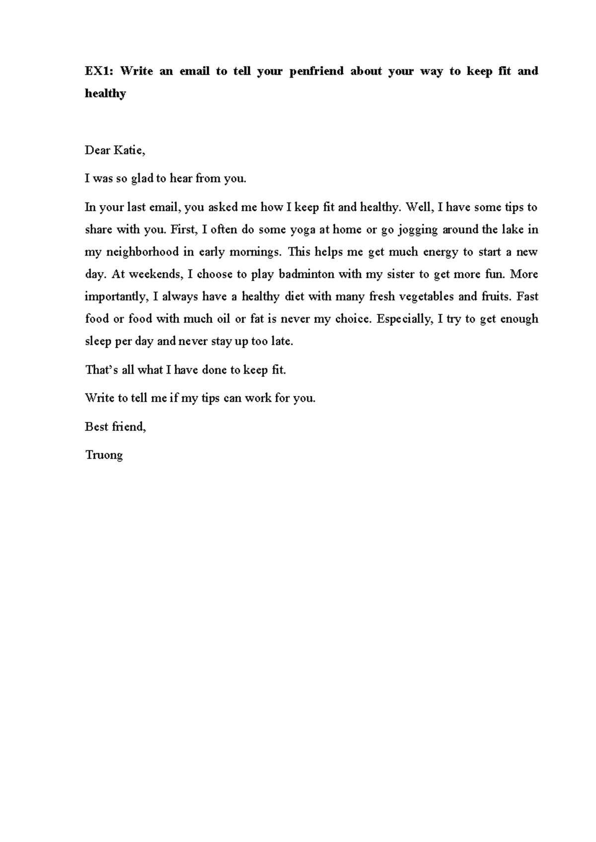 6 đề viết TA - đề cương - EX1: Write an email to tell your penfriend ...