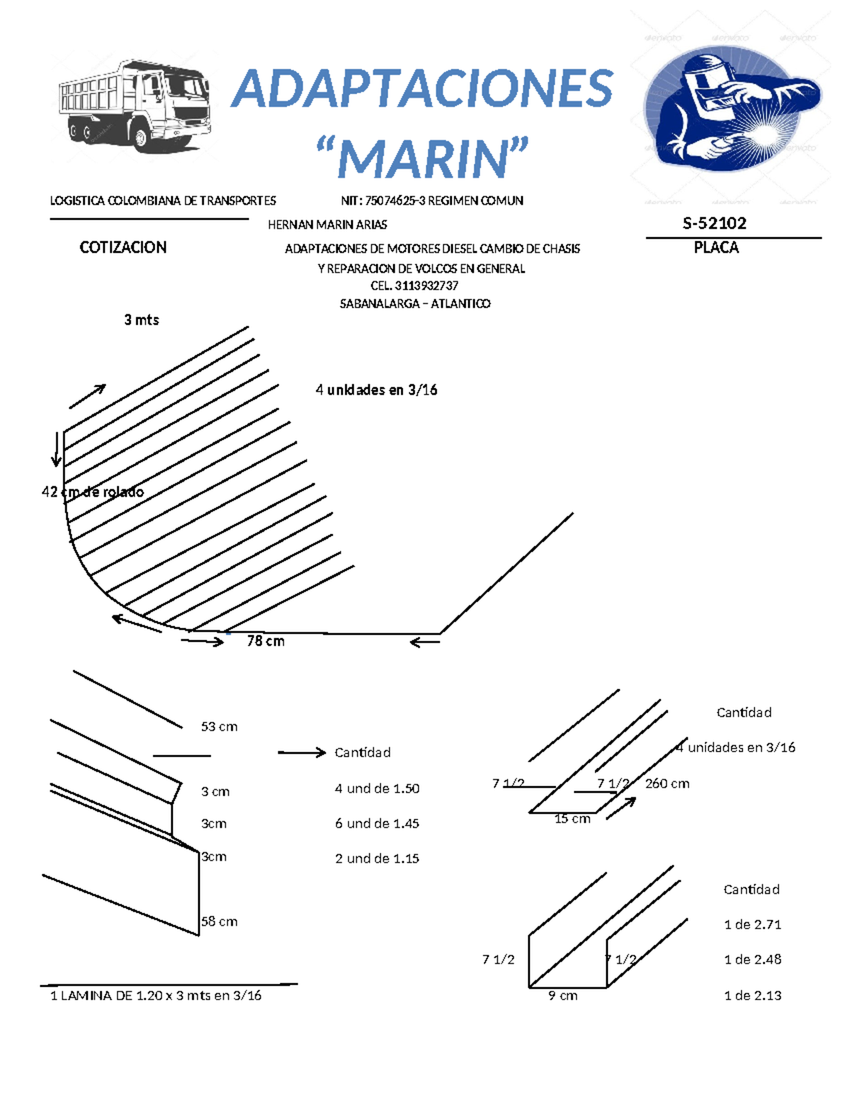Adaptaciones Marin - MNMNM - ADAPTACIONES “MARIN” LOGISTICA COLOMBIANA ...
