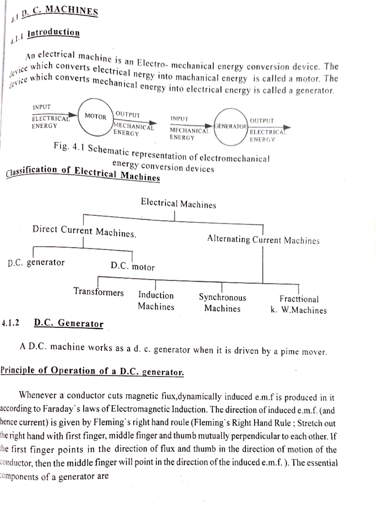 D C Machines and bref explain - ####### D. C MACHINES Introduction An ...