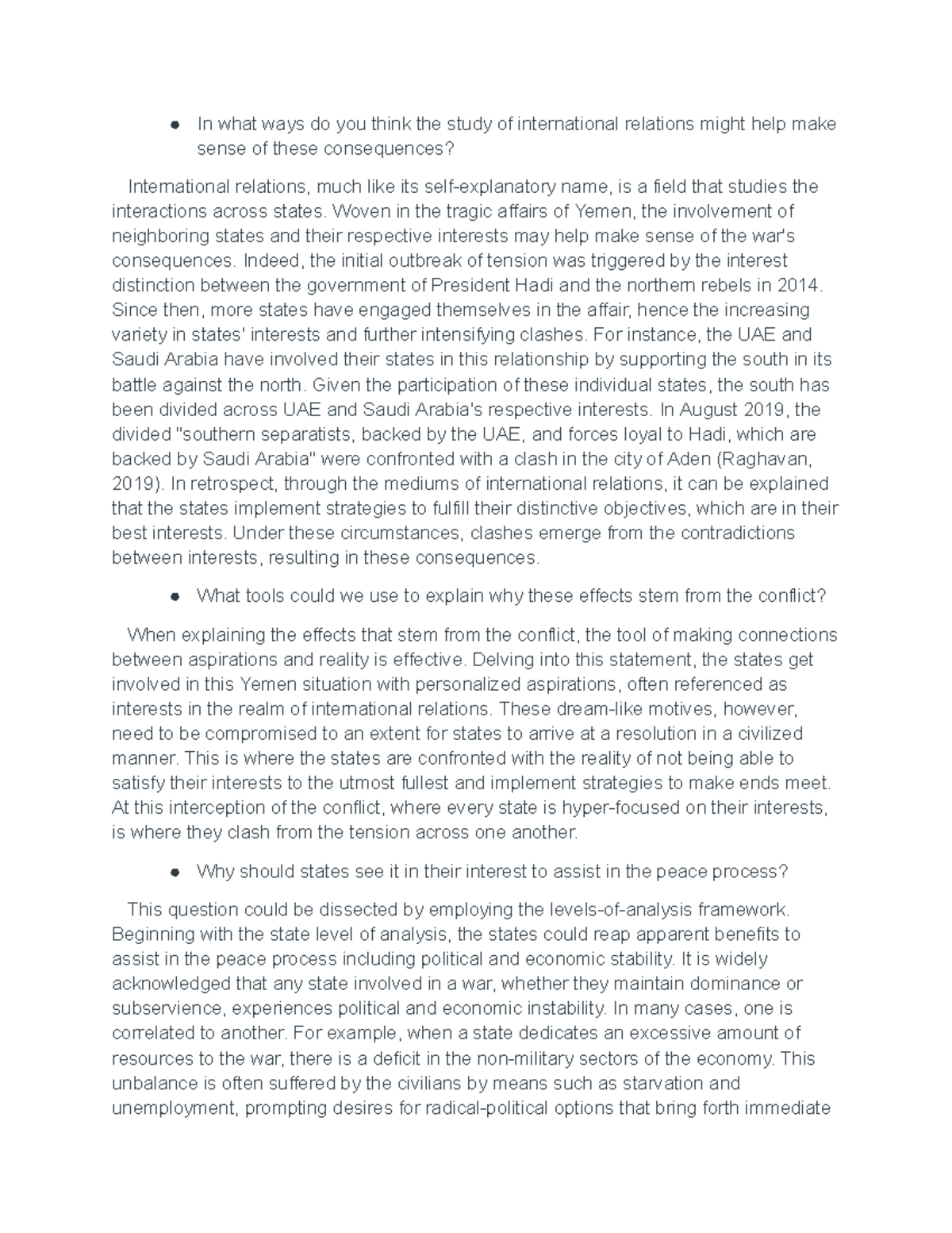 POLS1160 Discussion Post Module #2 - In what ways do you think the ...