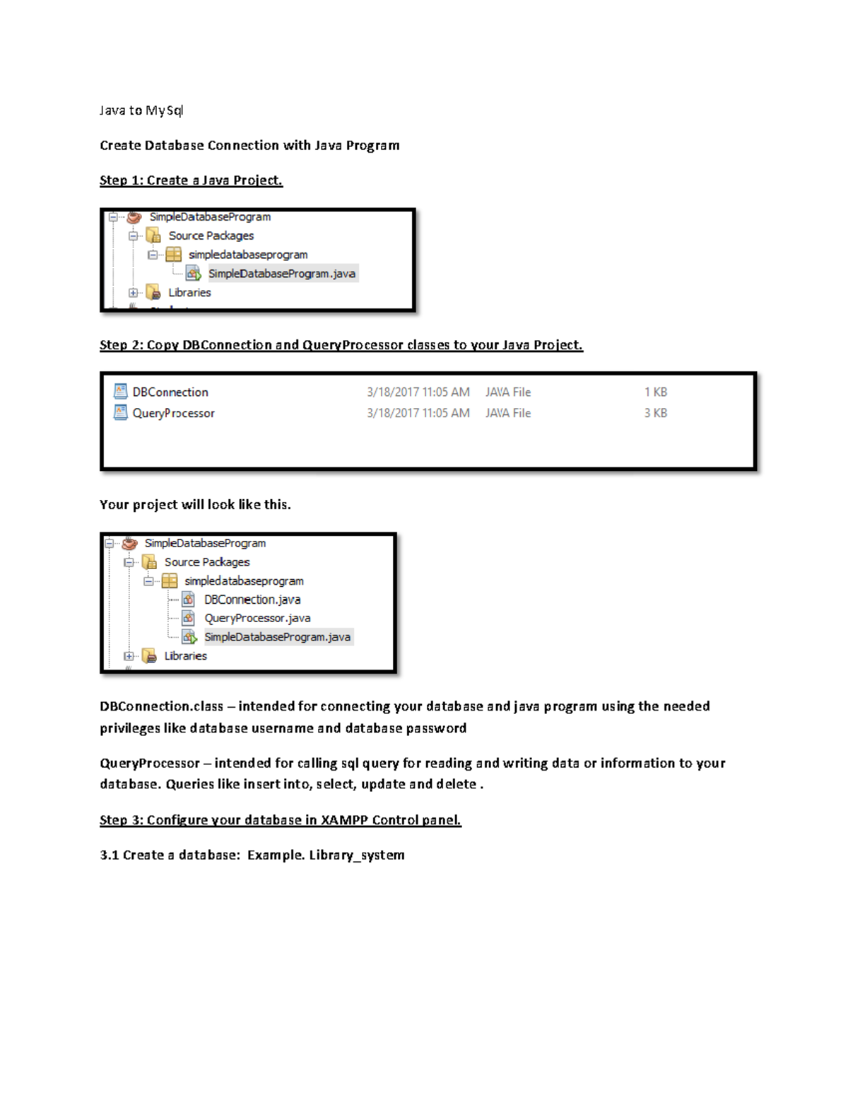 Activity 1 Create Connection My Sql To Java Java To Mysql Create Database Connection With 0498