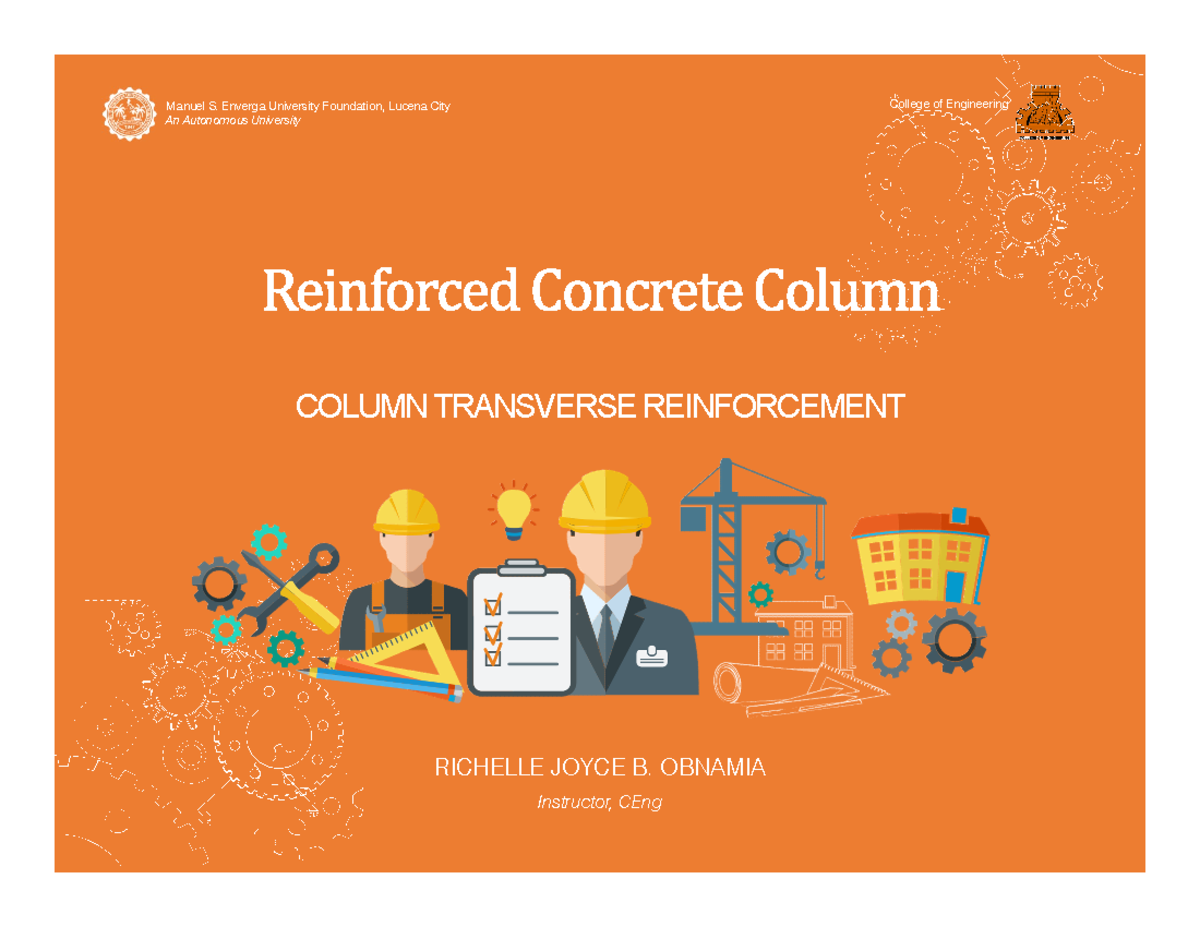 Column Transverse Reinforcement 23-34 - Manuel S. Enverga University ...