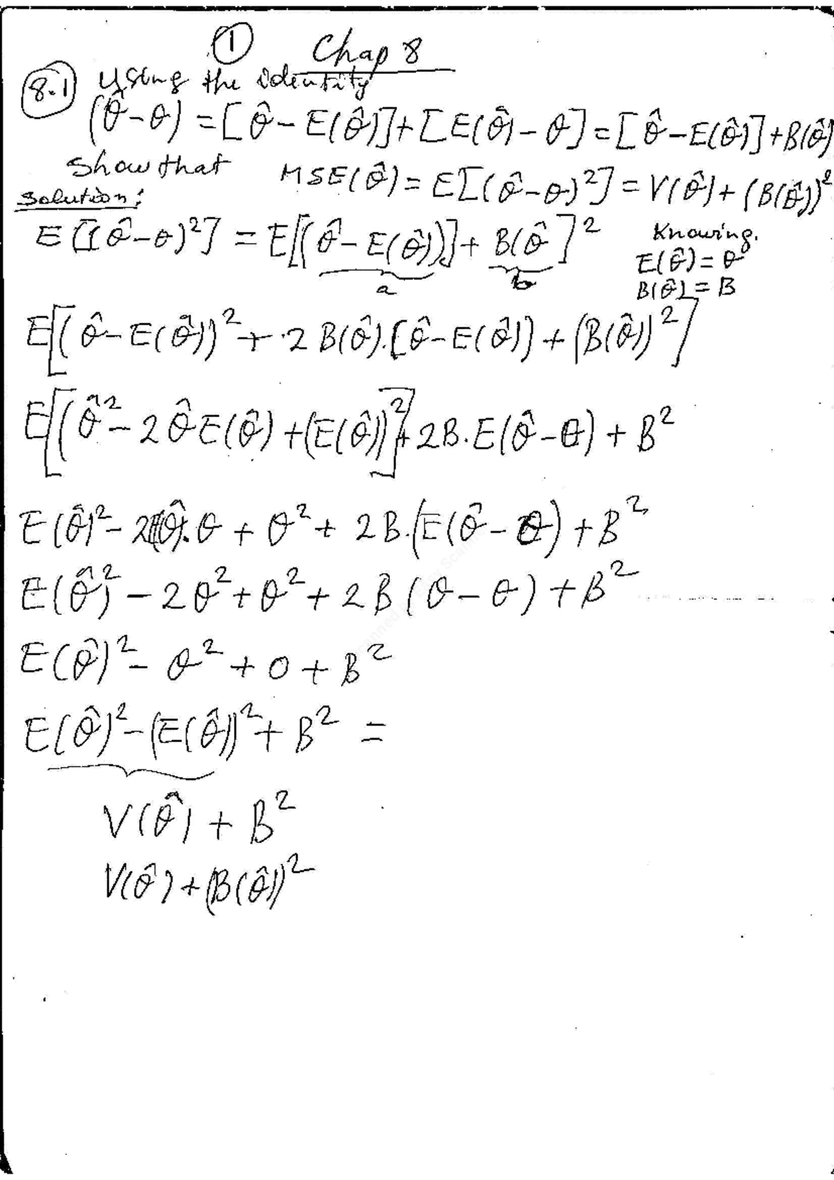 Tutorial 8 Chap 8 - 1 Chap 8 8. using the identity solution show : that 2 Knowing. Q To a 2 (B(2 ...