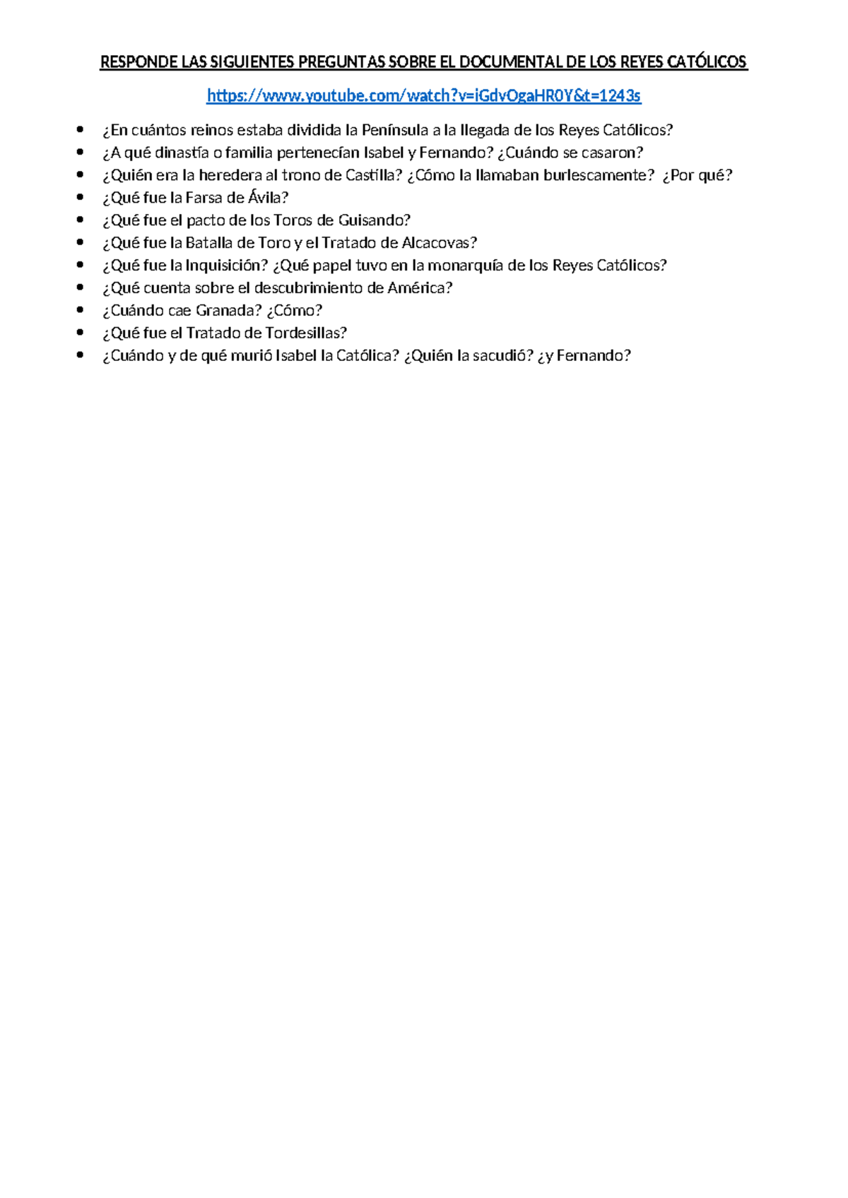 Reyes catolicos - archivo - RESPONDE LAS SIGUIENTES PREGUNTAS SOBRE EL ...