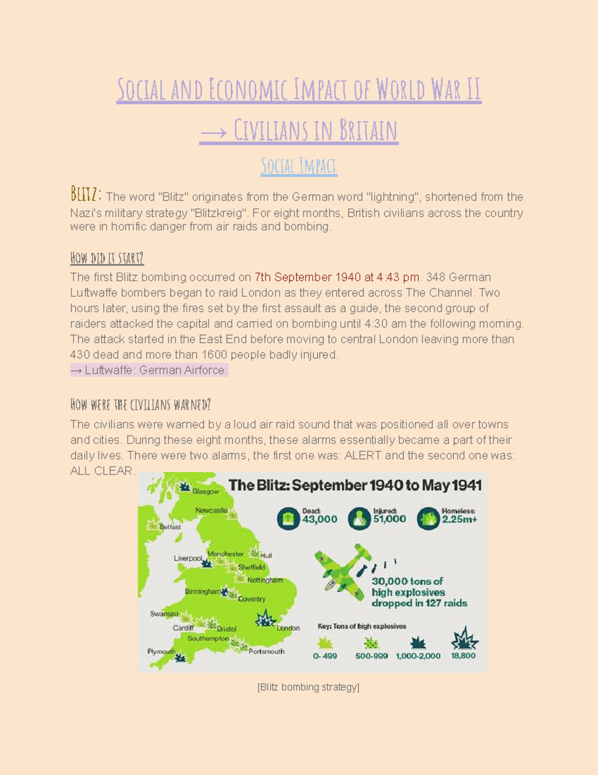 Blighty Study Notes - Social and Economic Impact of World War II → ...