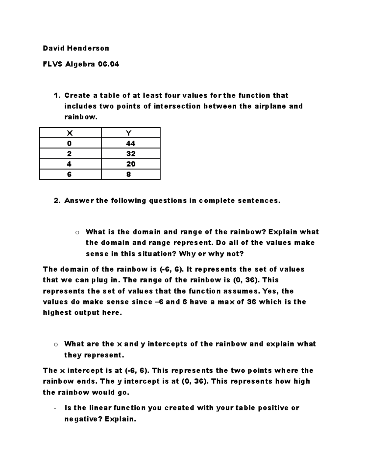 Algebra assignment 06.04 module 6 lesson 4 - David Henderson FLVS ...