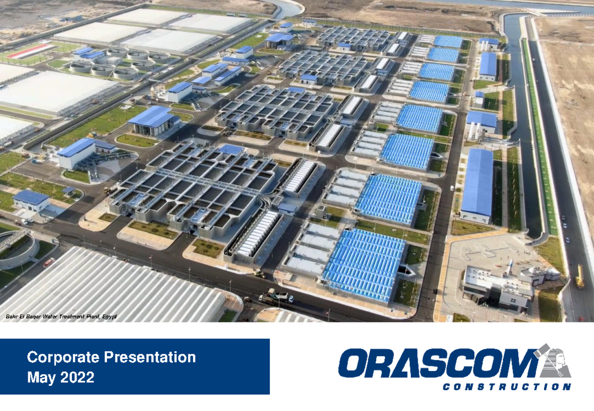 Orascom Construction PLC Corporate Presentation May 2022 1 - Corporate ...