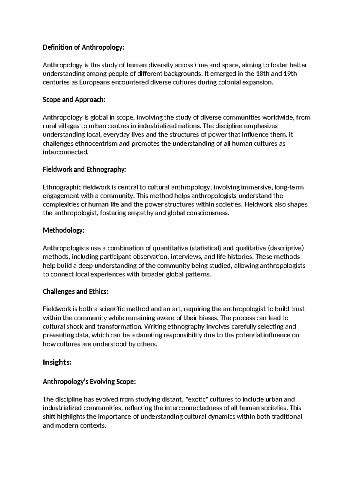 Definition of Anthropology - Definition of Anthropology: Anthropology ...