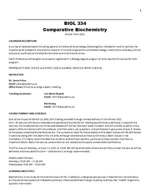 BIOL 334 Module 1 Notes - BIOL 334 Module 1 Notes Lesson 1: Enzymes ...