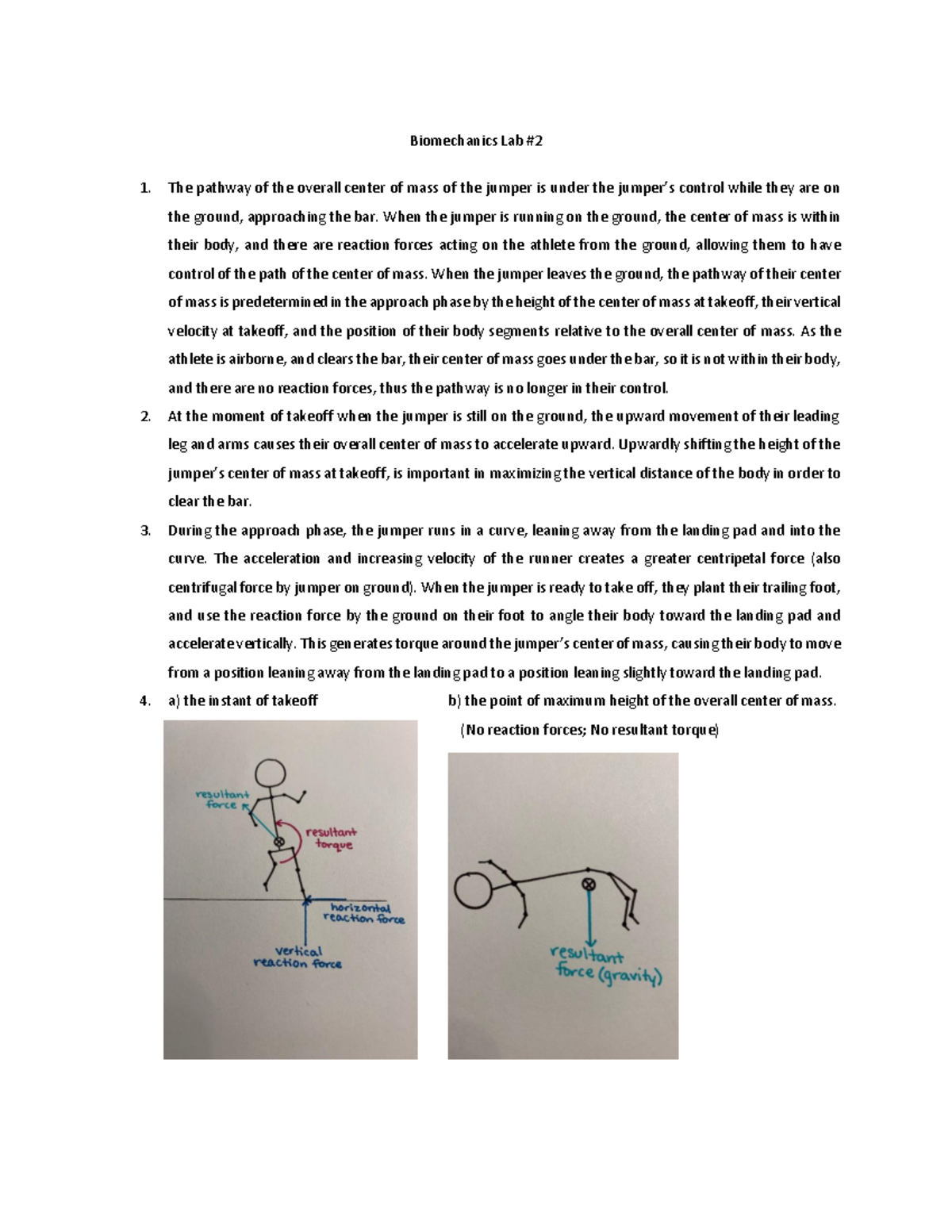 Biomechanics Lab 2 - Lab 2 Jenkyns - Biomechanics Lab # The pathway of ...