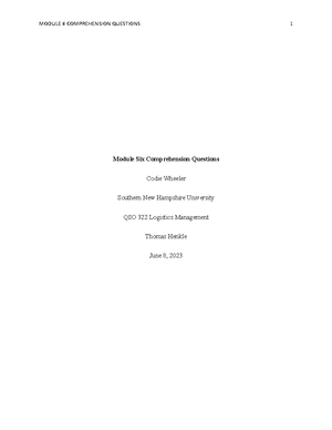 QSO322 Final Projectmilestone module 5 - Lise Lara SNHU QSO 322 ...