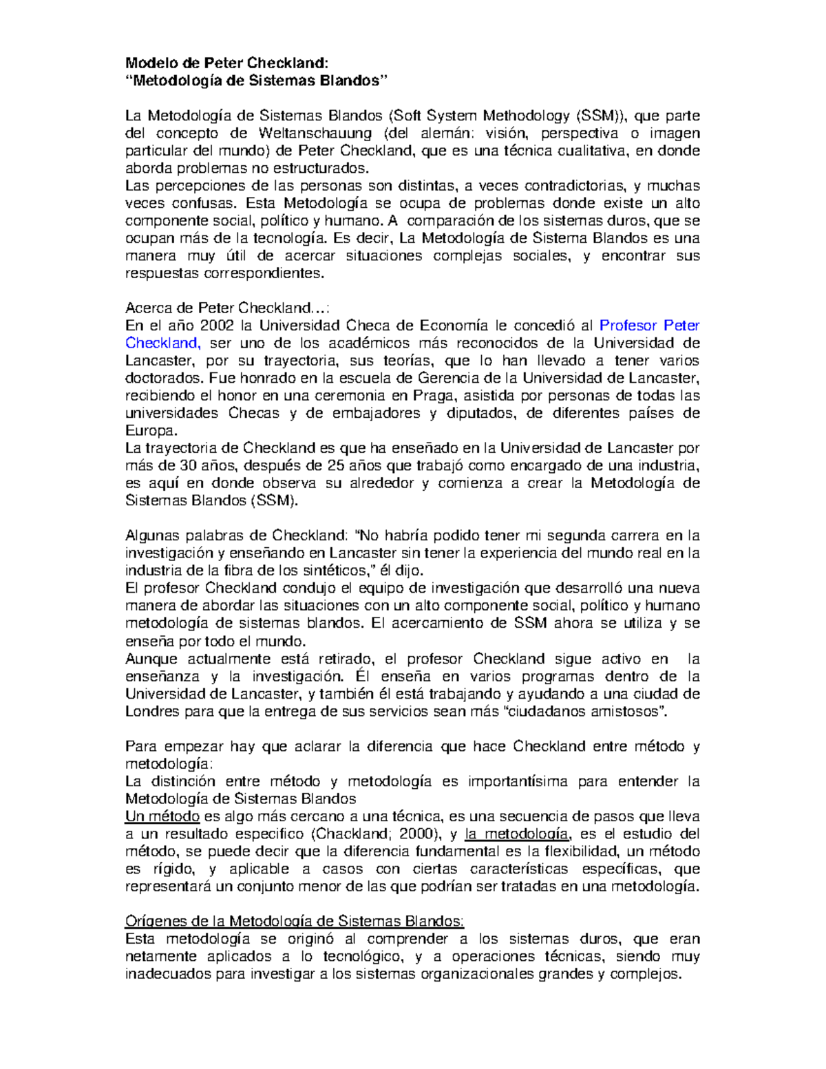 Vsip - ejemplos de sistemas blandos - Modelo de Peter Checkland ...