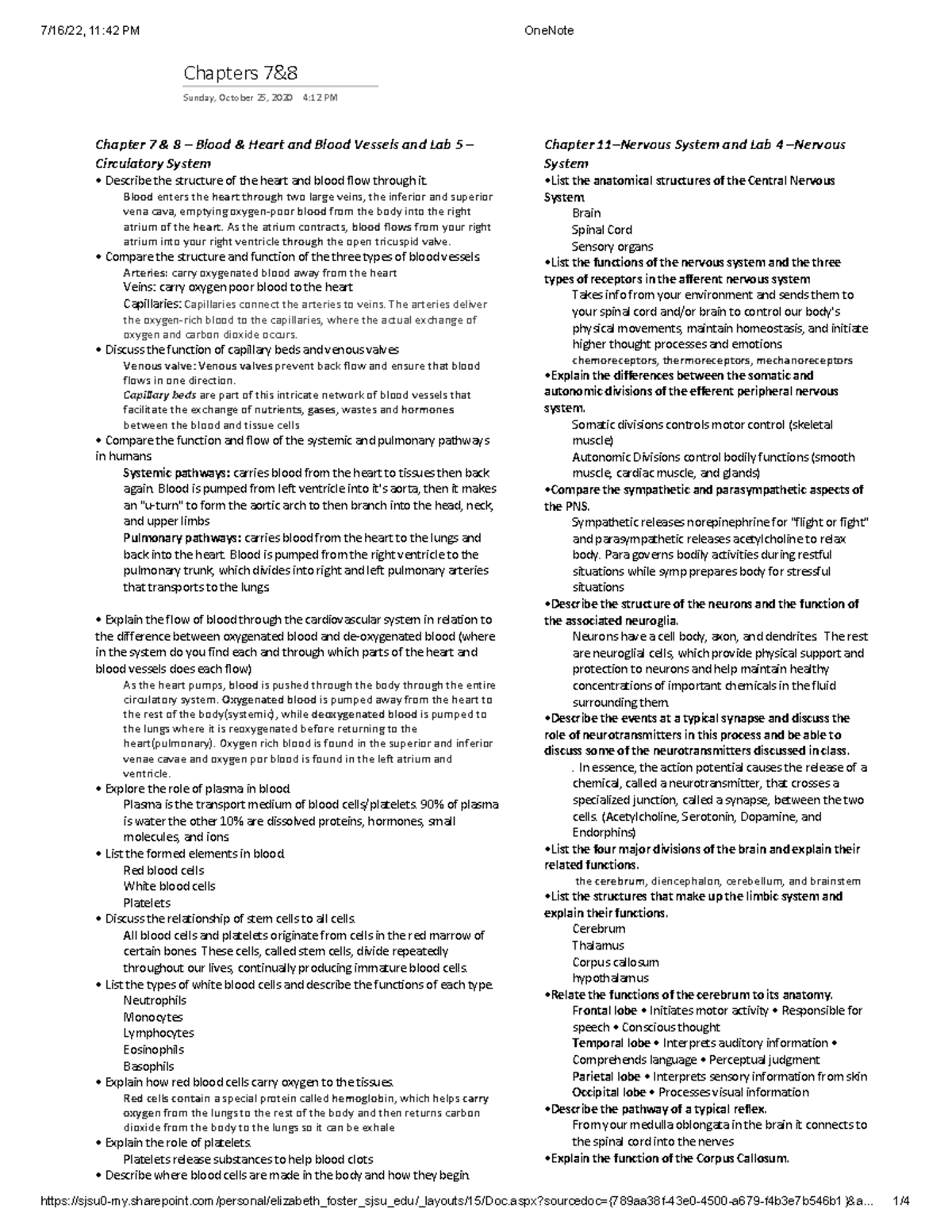 Biology Chapters 7-13 - Chapters 7& Sunday, October 25, 2020 4:12 PM ...