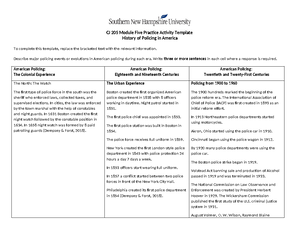 Cj 205 module 3 - got an a - CJ 205 Module Three Practice Activity ...