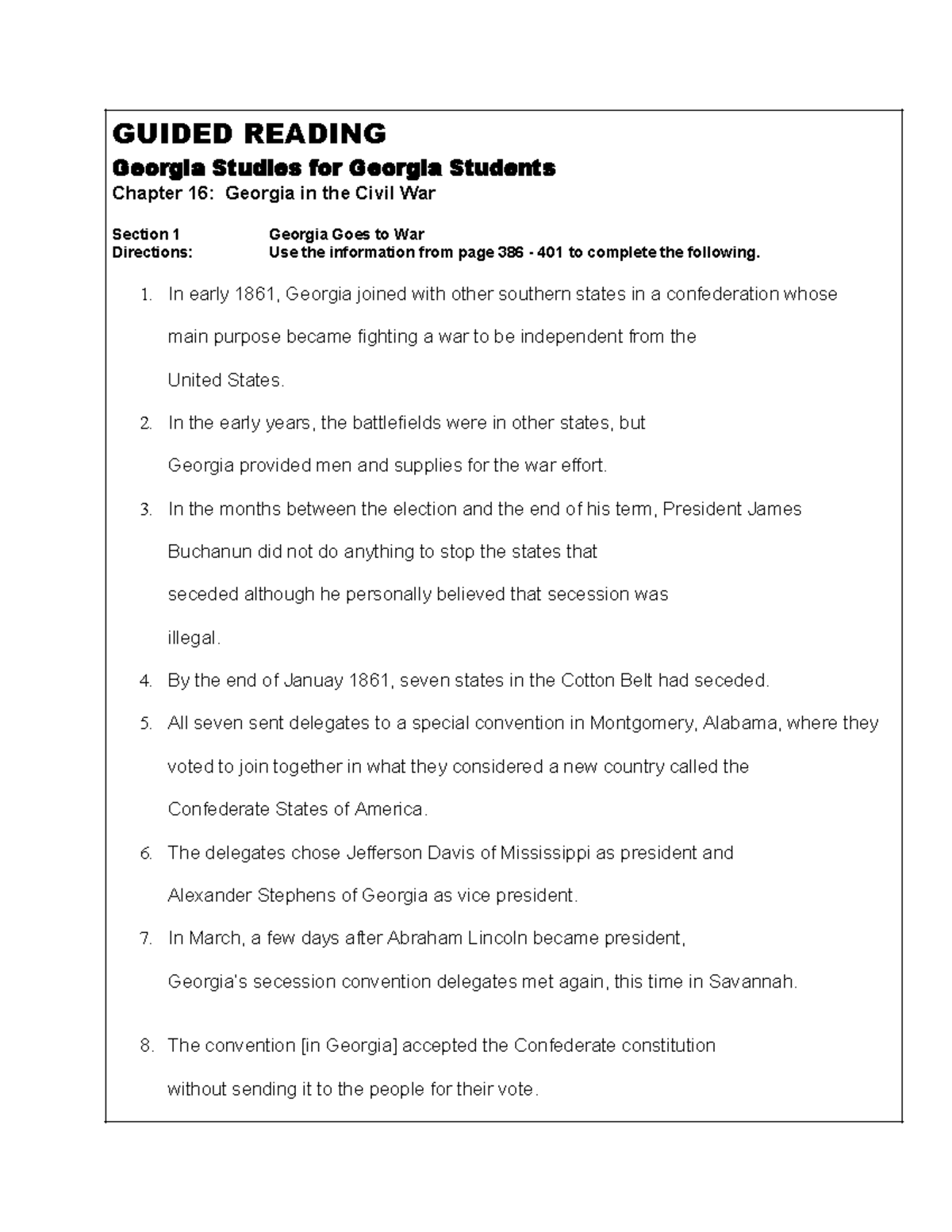 Gagrchap 16 - 1 (1)-1 - yesd - GUIDED READING Georgia Studies for ...