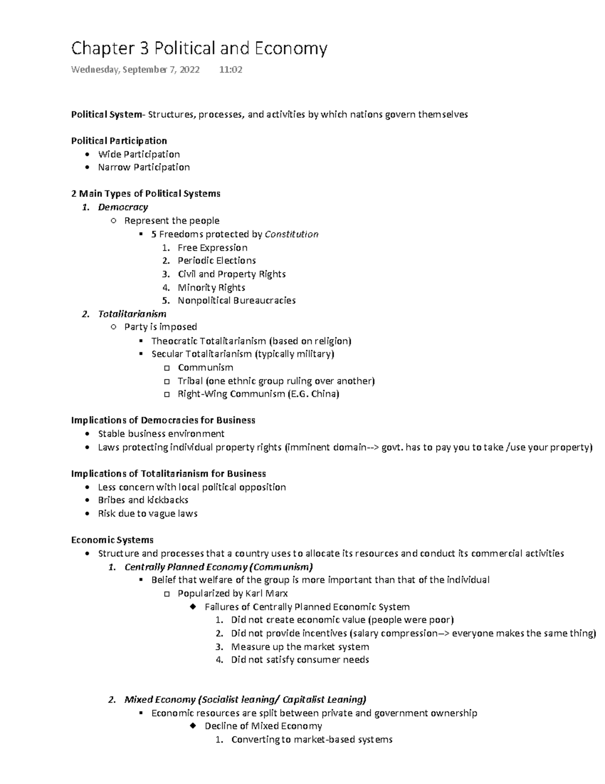 Chapter 3 Political Systems - Political System- Structures, processes ...