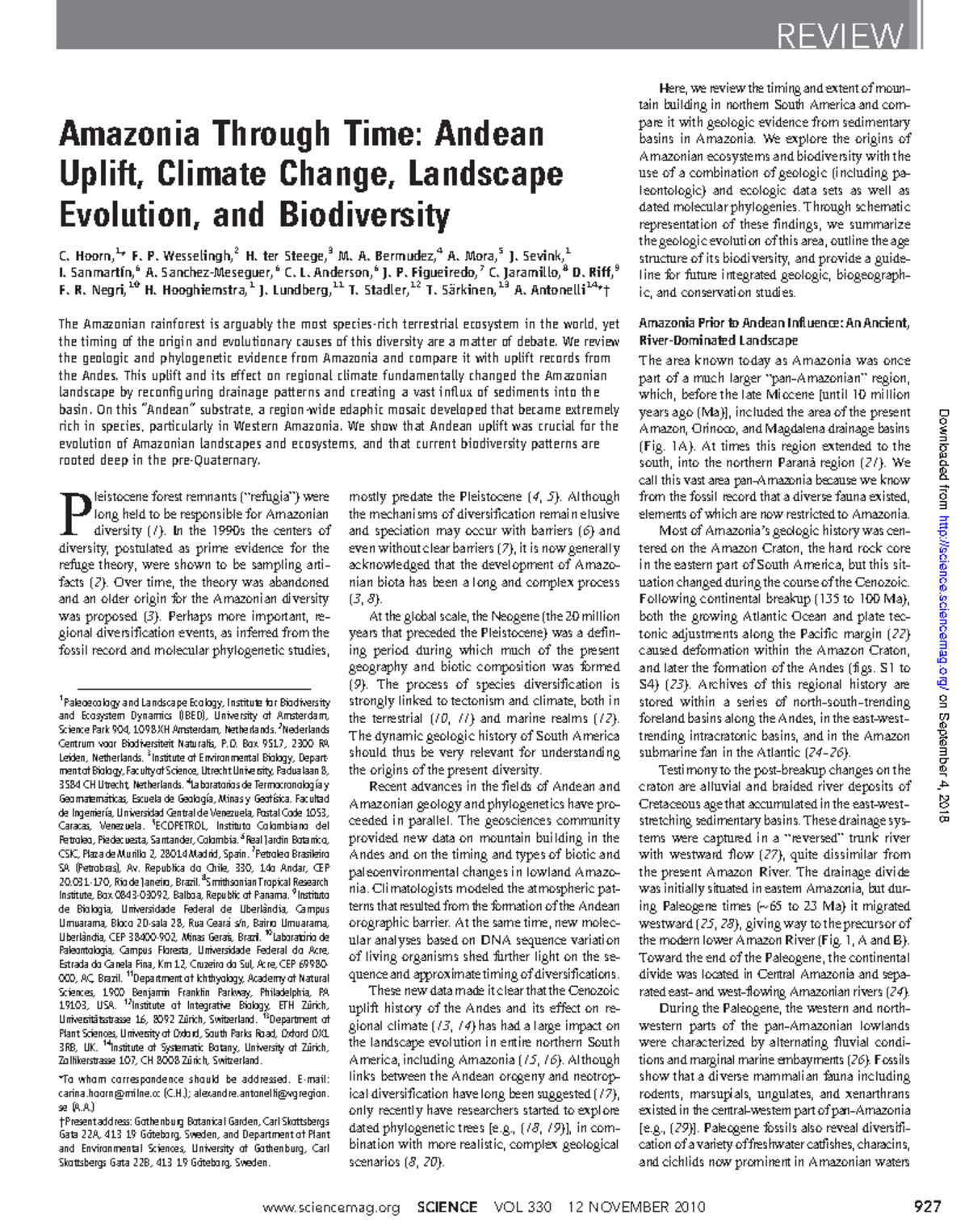 Amazonia a través del tiempo - Amazonia Through Time: Andean Uplift ...