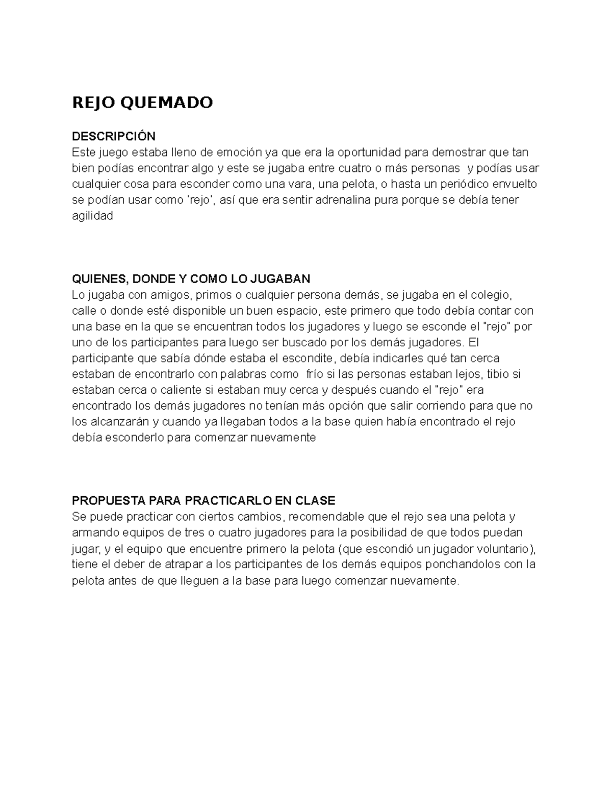 REJO Quemado - Fisica - REJO QUEMADO DESCRIPCIÓN Este juego estaba ...