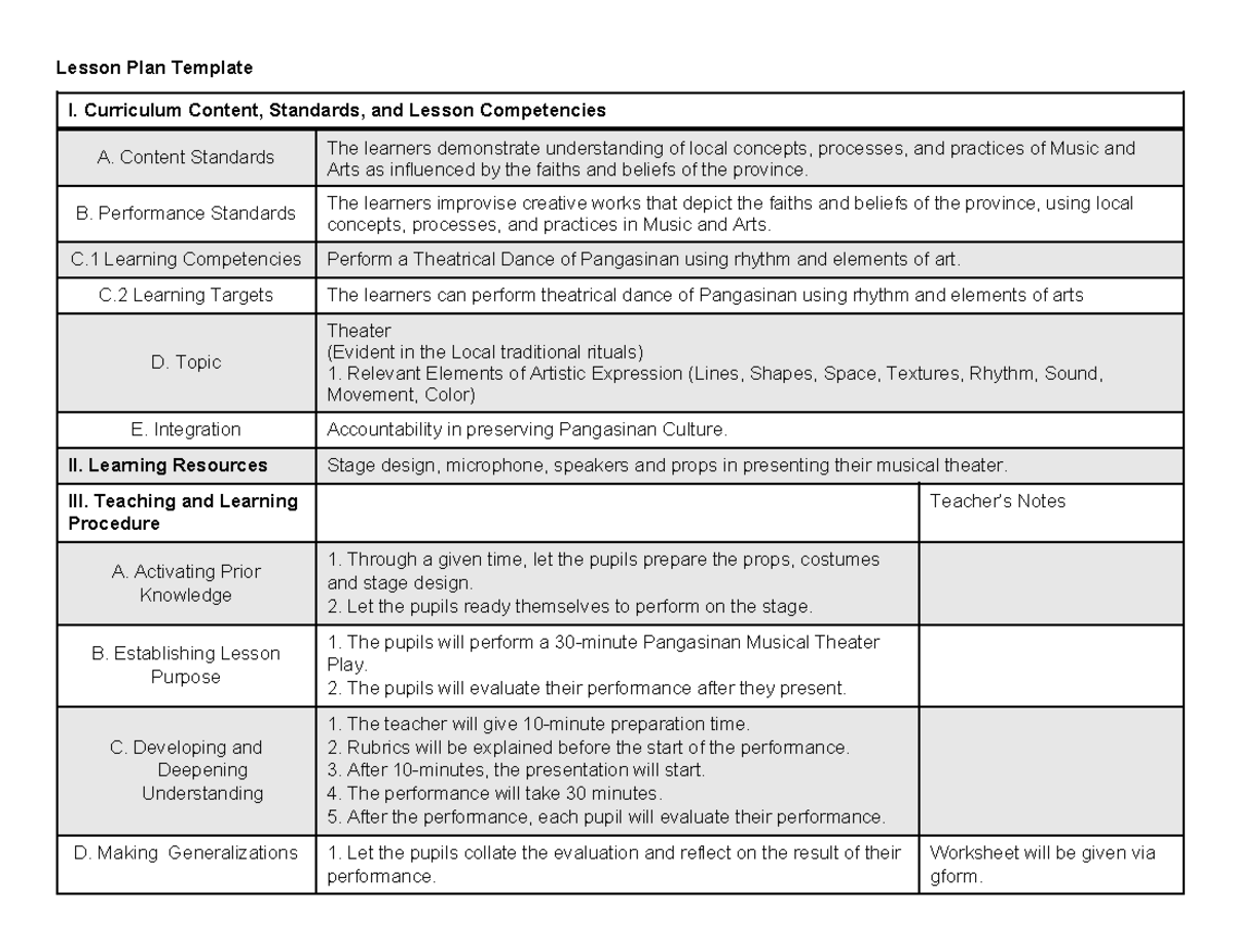 DONE Mpaeh Pasigna-John-Paul-N - Lesson Plan Template I. Curriculum ...