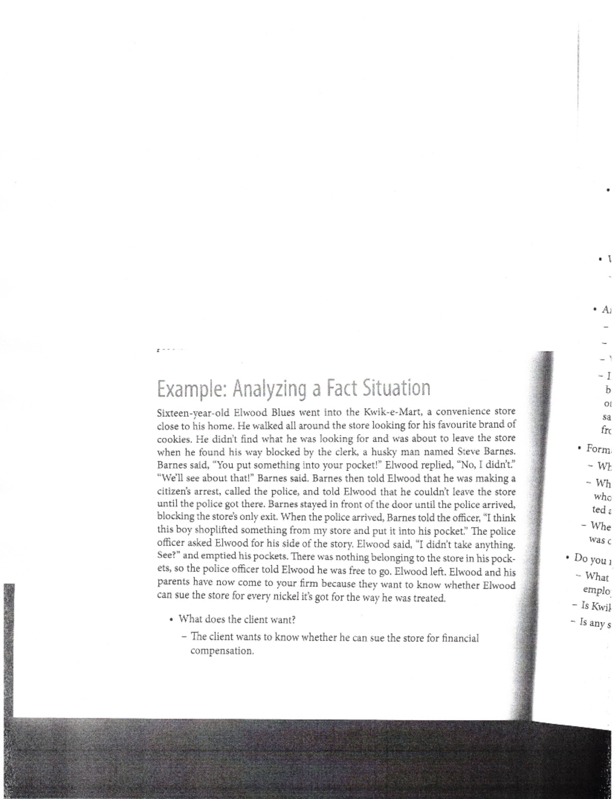 Example Factual Analysis Legal Research - 5001 - Studocu