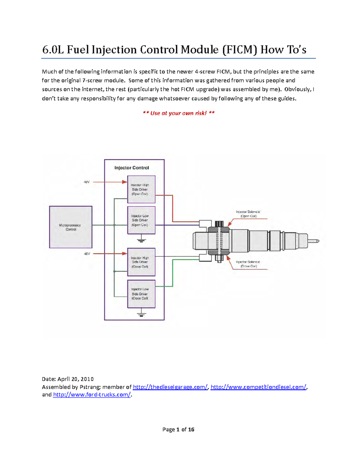 Ford Ficmrepair - ensayo - 6 Fuel Injection Control Module (FICM) How ...