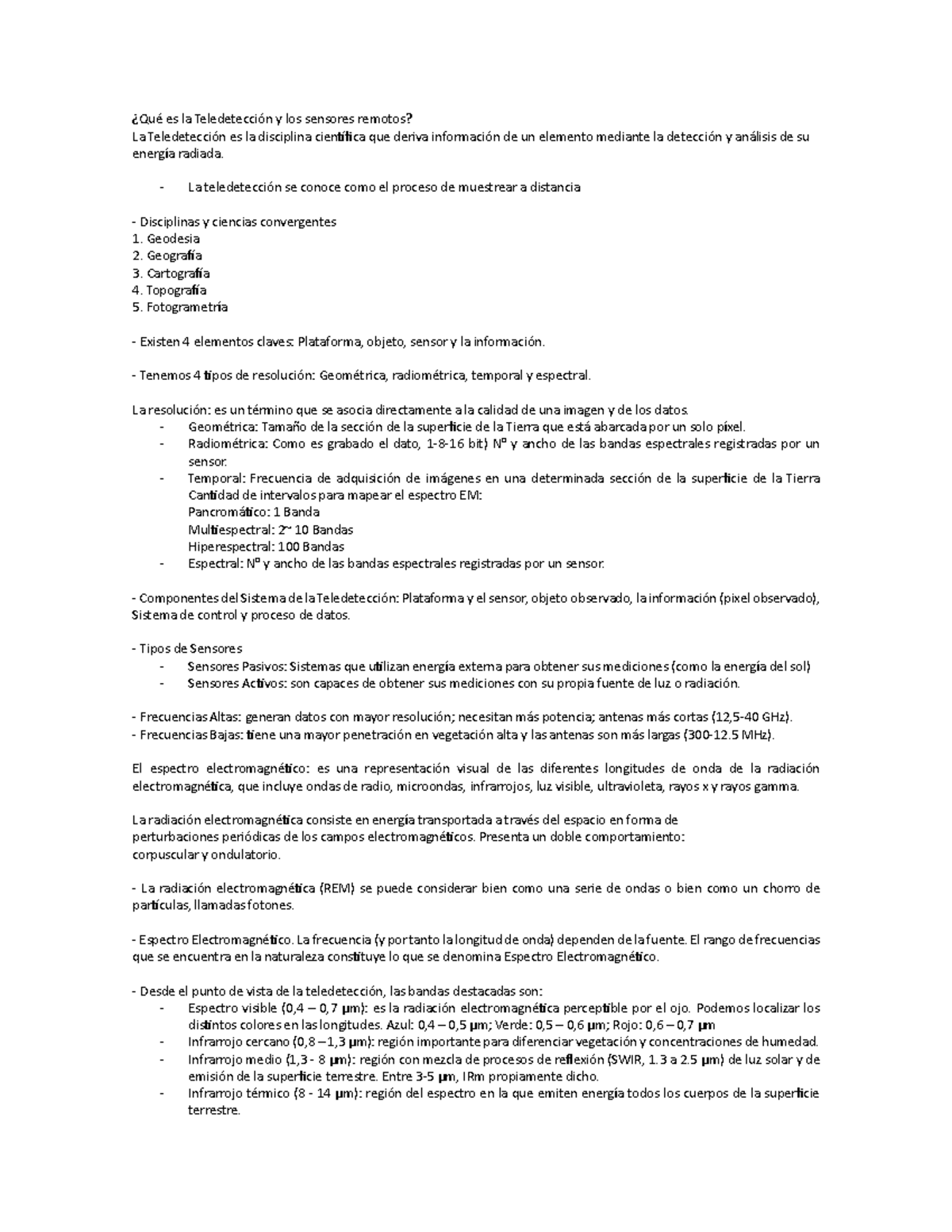 Teledeteccion Unidad 1 044754 - ¿Qué es la Teledetección y los sensores ...