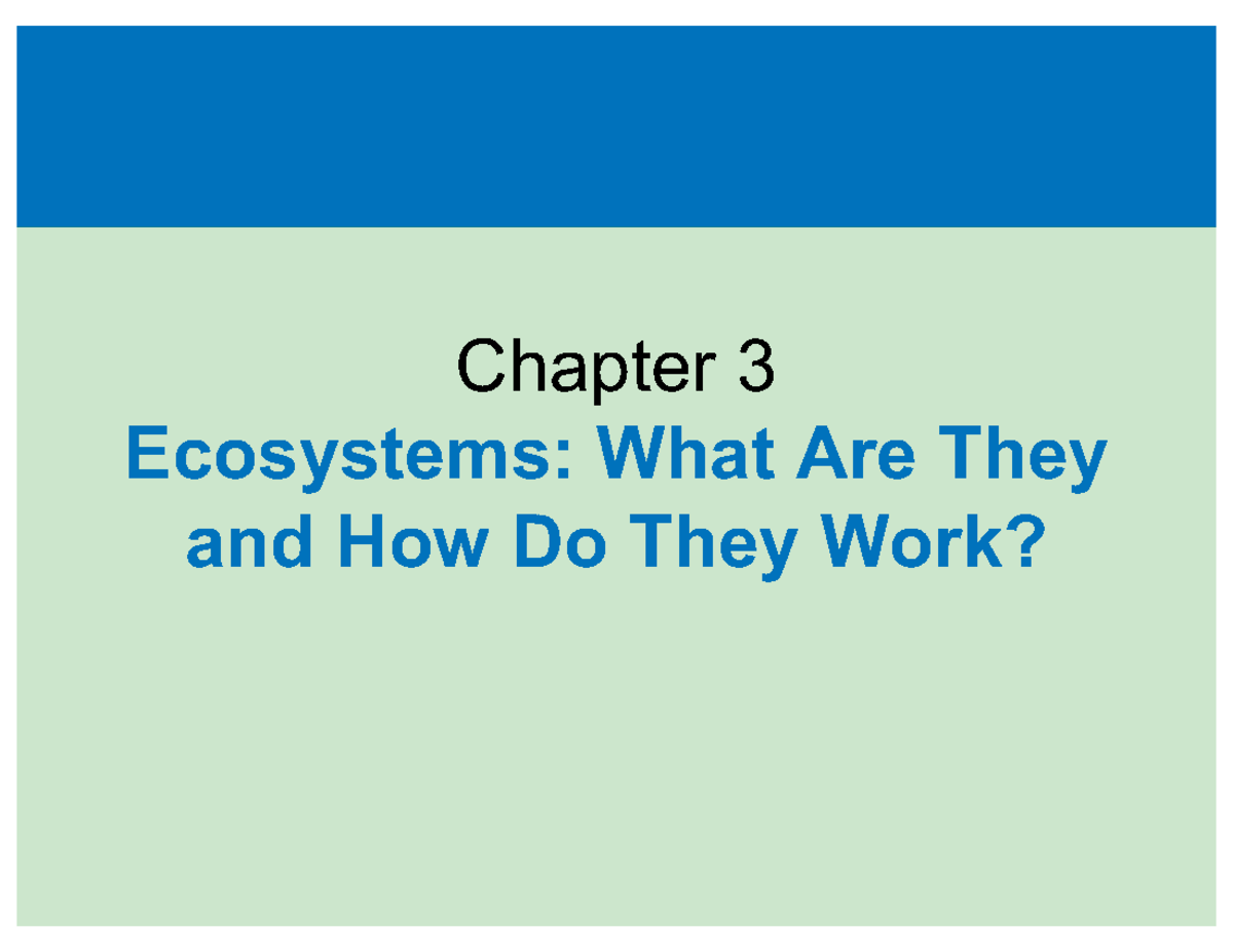 2 - cô tú - Chapter 3 Ecosystems: What Are They and How Do They Work ...