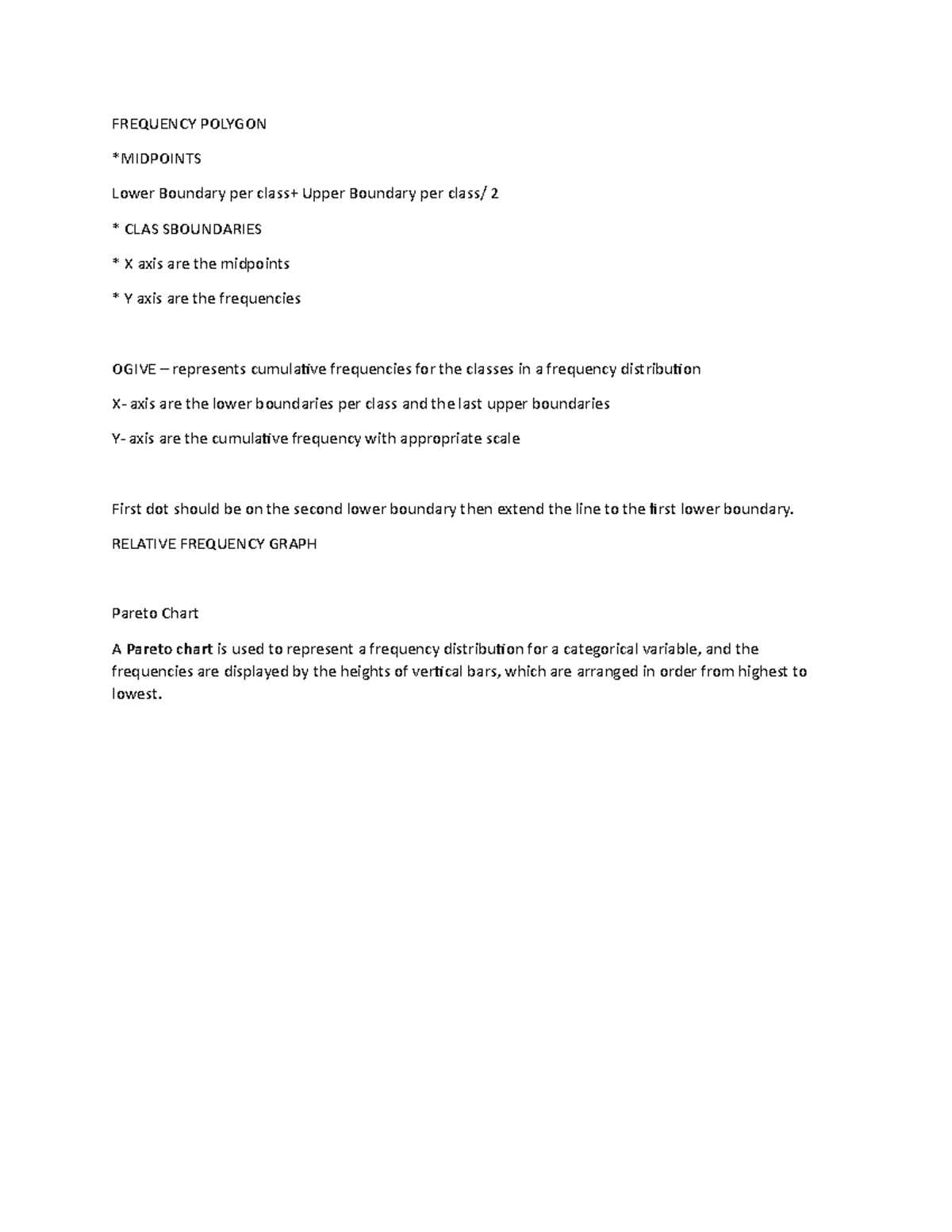 Frequency Polygon - Accounting major - FREQUENCY POLYGON *MIDPOINTS ...