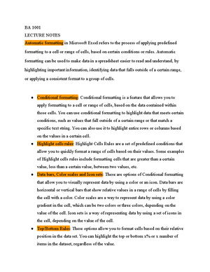 Structured Referencing - BA 1001 LECTURE NOTES Structured referencing ...