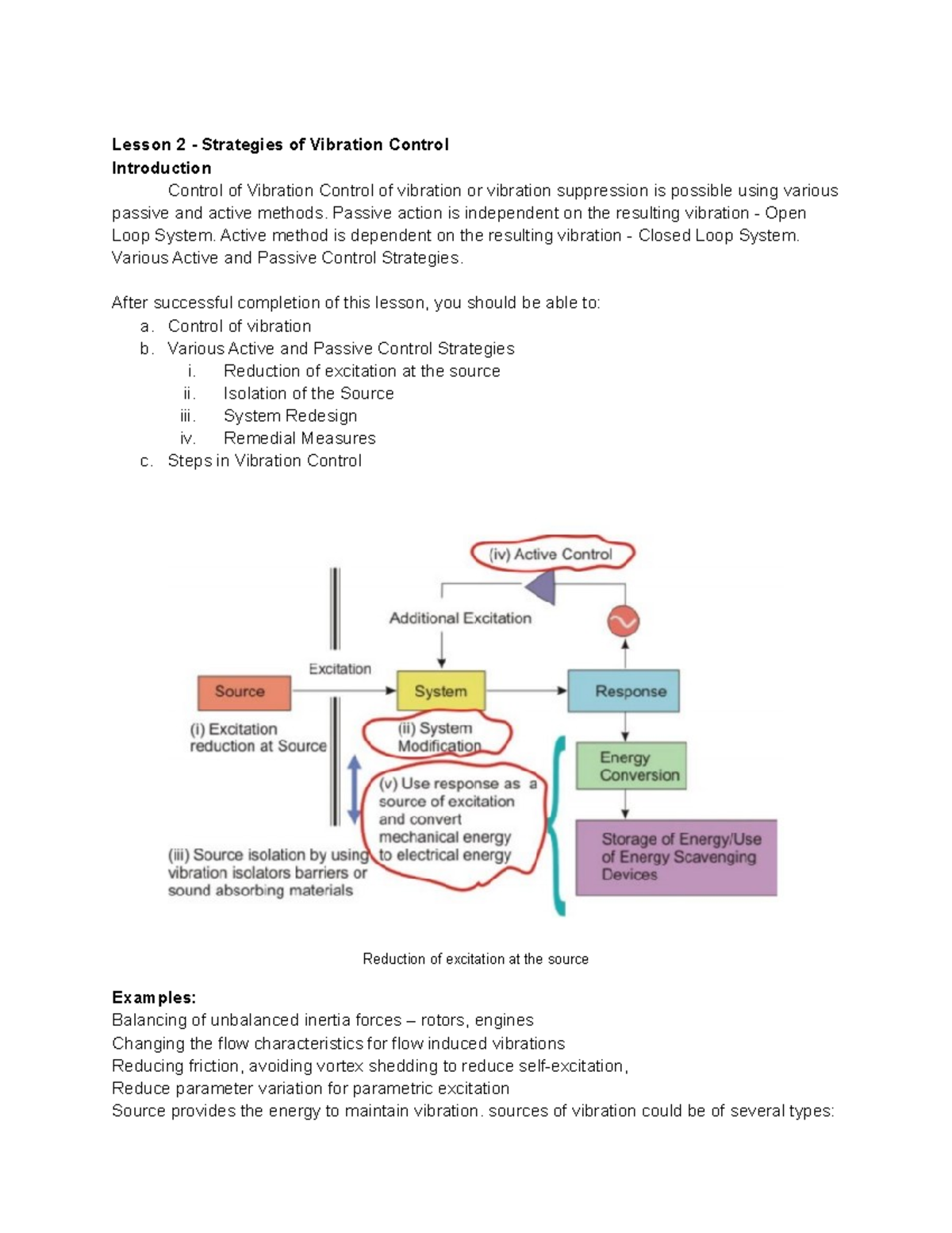 Lesson 2 - Strategies of Vibration Control - Lesson 2 - Strategies of ...