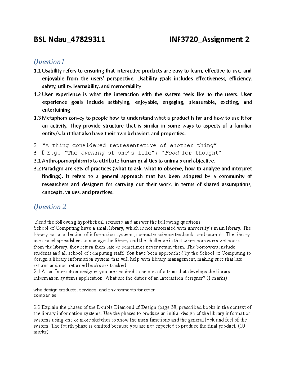 INF3720 Assignment 2 May 2022 - BSL Ndau_47829311 INF3720_Assignment 2 ...