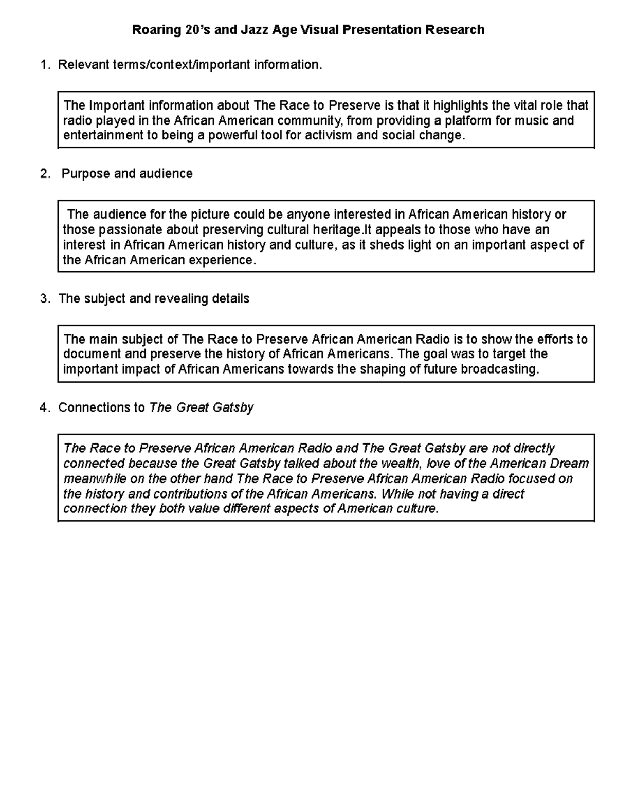 Copy of Roaring 20’s and Jazz Age Visual Presentation Research ...