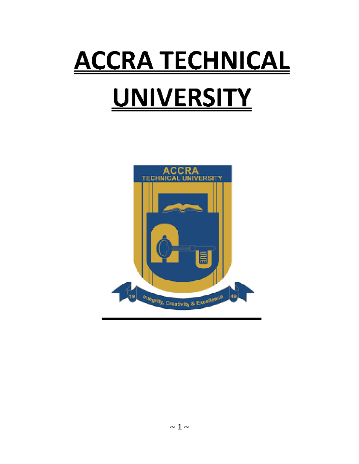 Project Proposal - ACCRA TECHNICAL UNIVERSITY DESIGN AND CONSTRUCTION ...