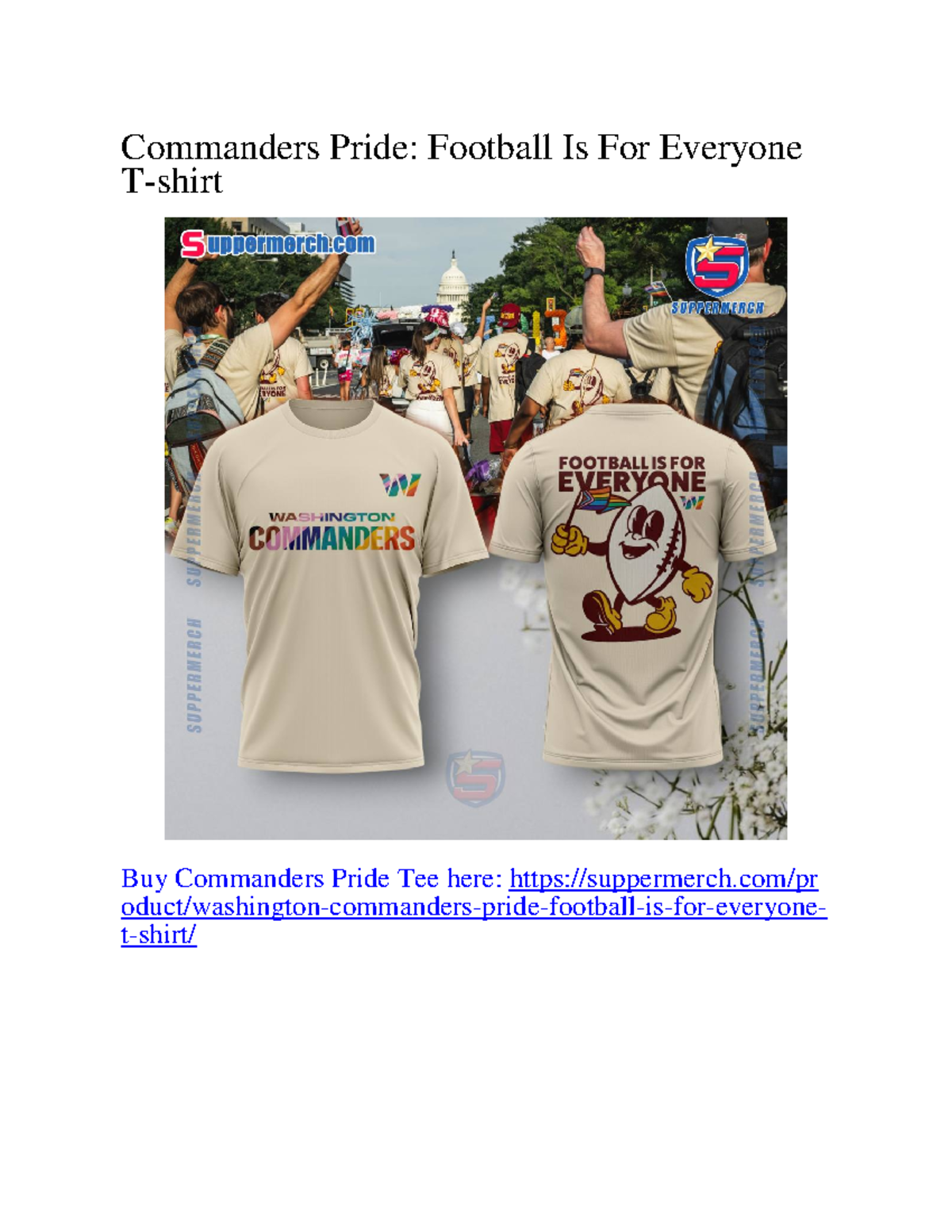 Commanders Pride: Football Is For Everyone T-shirt - BA05101 ...