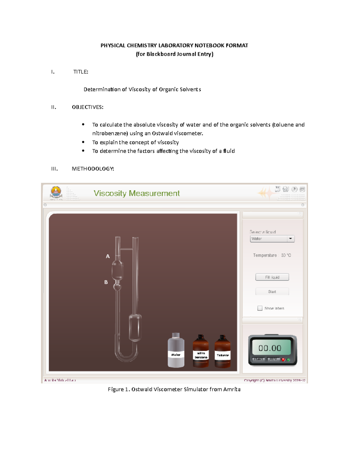 Aquino Viscosity Lab Notebook - PHYSICAL CHEMISTRY LABORATORY NOTEBOOK ...