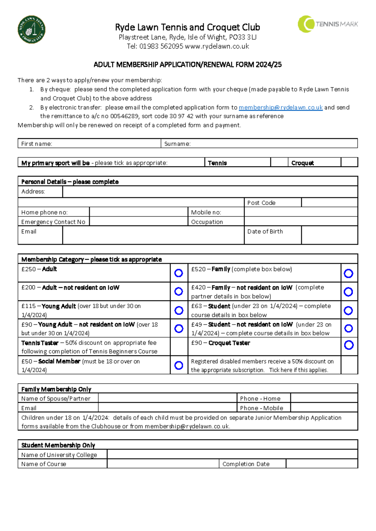 Adult Application 2024-25 form - There are 2 ways to apply/renew your ...