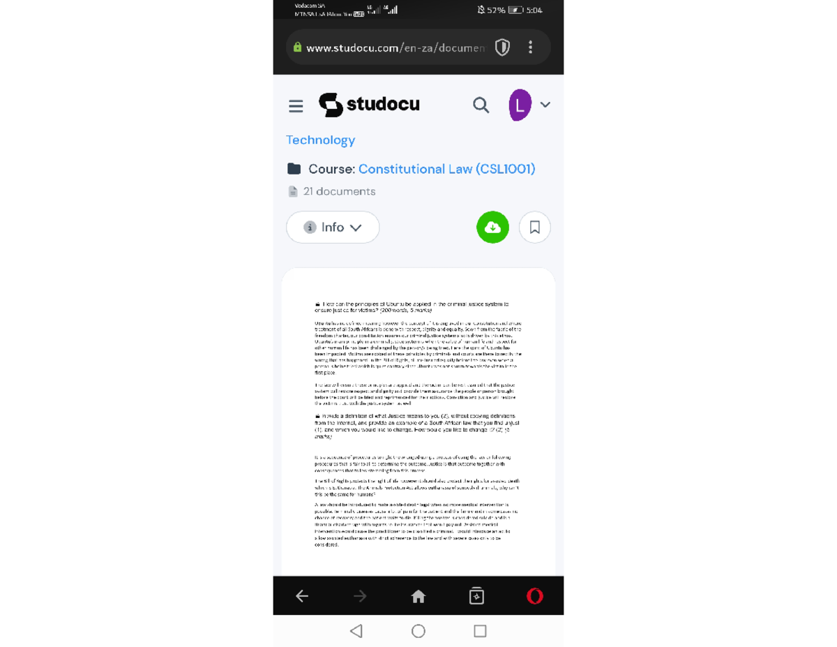 Studio - Social Dimensions of justice - SJD1501 - Studocu