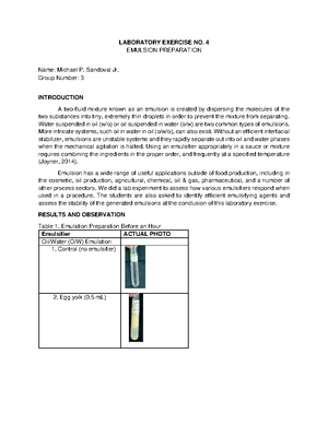 Lab Ex. 5- Pickling and Fermentation - EXERCISE NO. 6 PICKLING OF ...