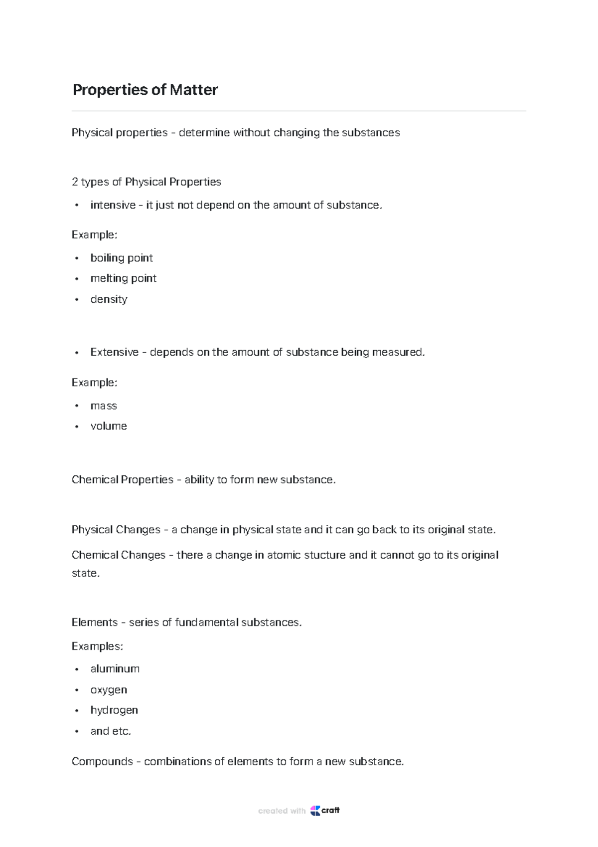 Properties-of-Matter - Properties of Matter Physical properties ...
