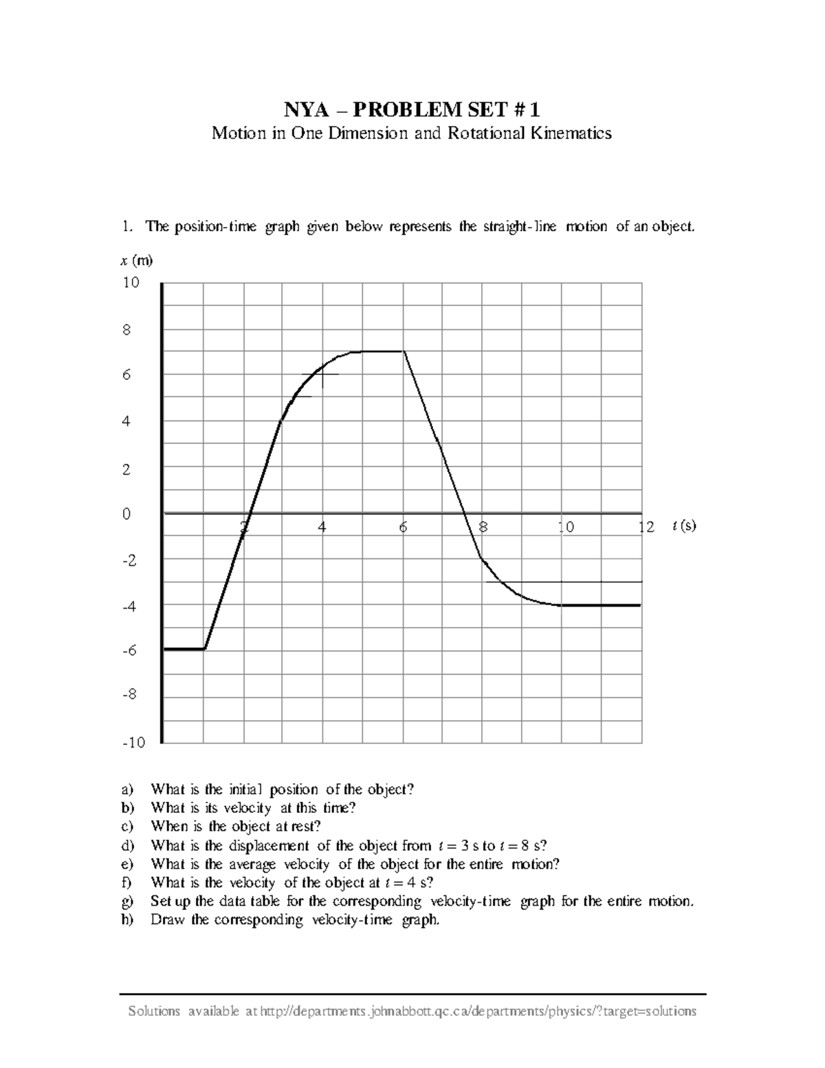 Nya ps 1 - Problem set - Solutions available at - Studocu