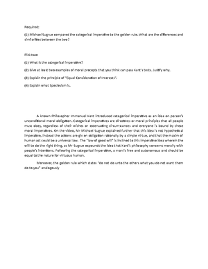 Step 1 and 2 - ... - This is our ethical question as based on the ...